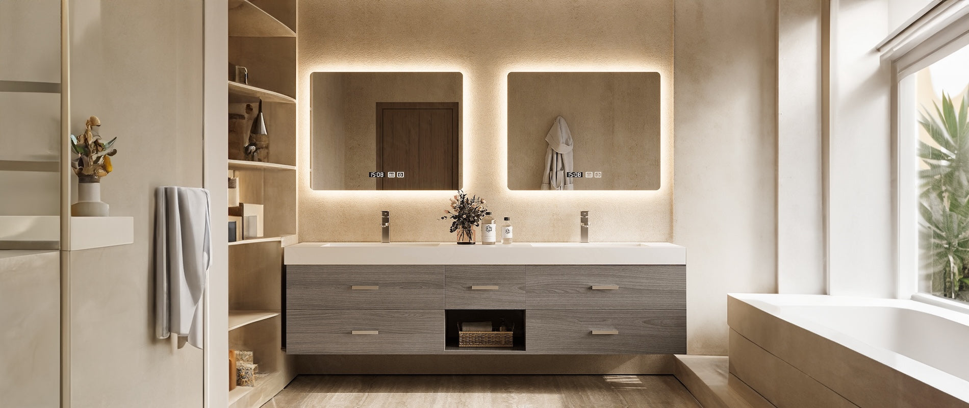 Custom, Modern, Durable Bath Vanity Sets with Smart Mirrors - UpVanity