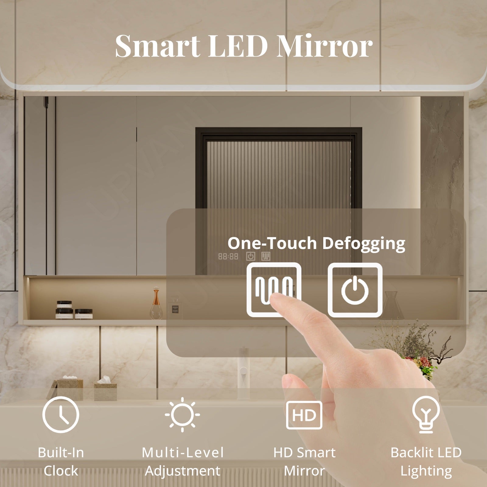 Modern Bath Vanity Set, Gray, Open Storage, Striped Panel, 52"- 78", D